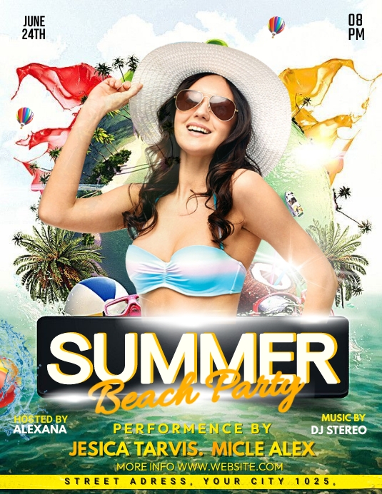 Copy of Summer Beach Party flyer | PosterMyWall