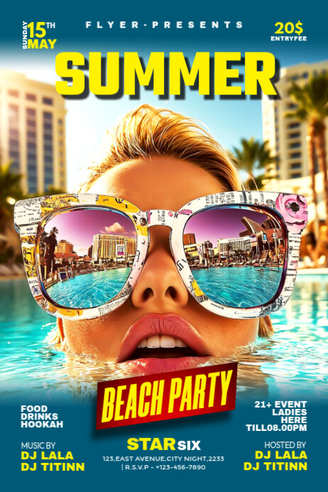 Copy of Summer Beach Party Flyer | PosterMyWall