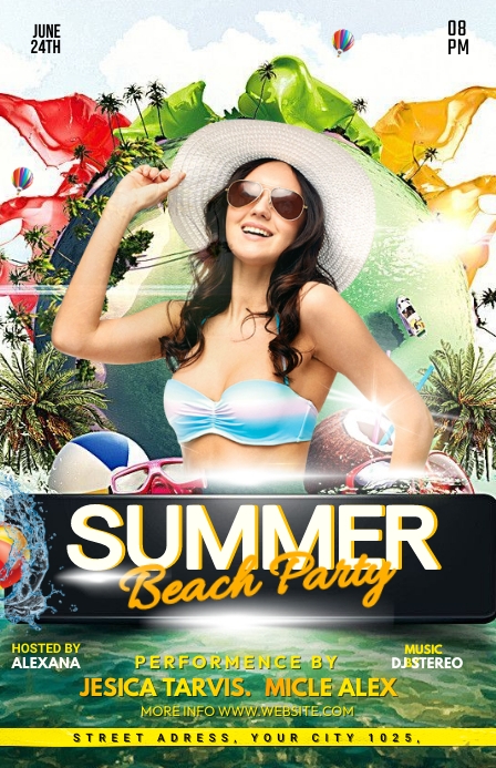 Copy of Summer Beach Party flyer | PosterMyWall