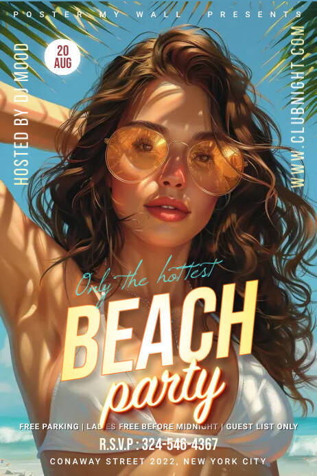 Plantilla de Summer Beach Party Poster Ad | PosterMyWall