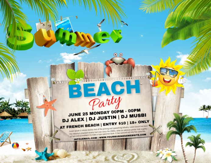 Copy of Summer beach party template | PosterMyWall