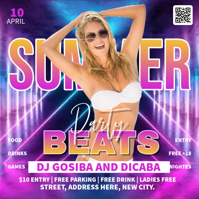 Summer Beats Party Template | PosterMyWall