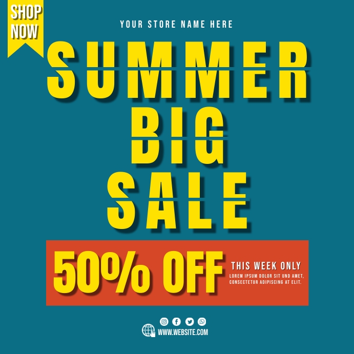 Summer Big Sale Template | PosterMyWall