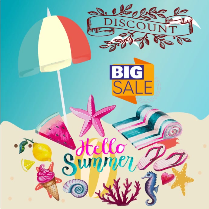Summer Big Sale Template | PosterMyWall