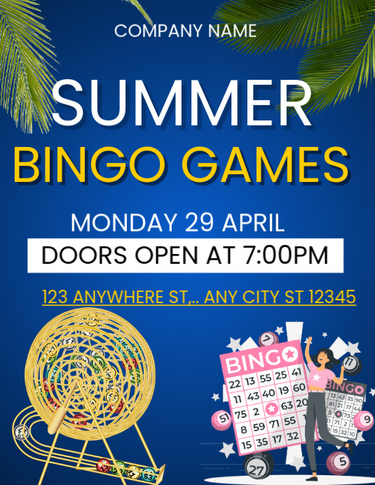 Copy of Summer Bingo Games Flyer (us Letter) | PosterMyWall