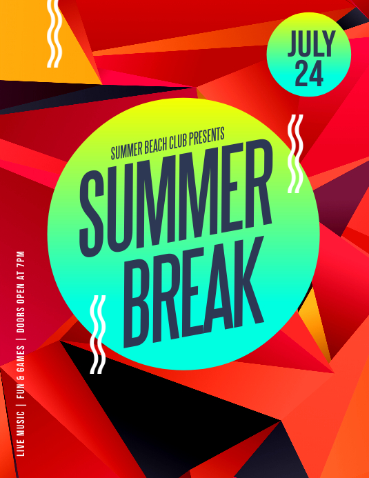 Summer Break Flyer Template | PosterMyWall