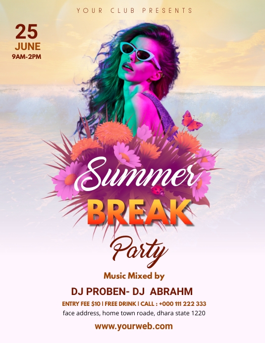 Summer Break Party Template | PosterMyWall