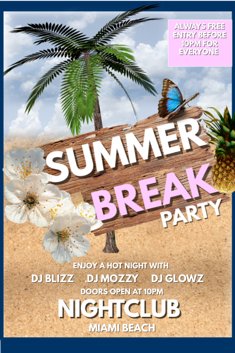 Summer Break Templat | PosterMyWall