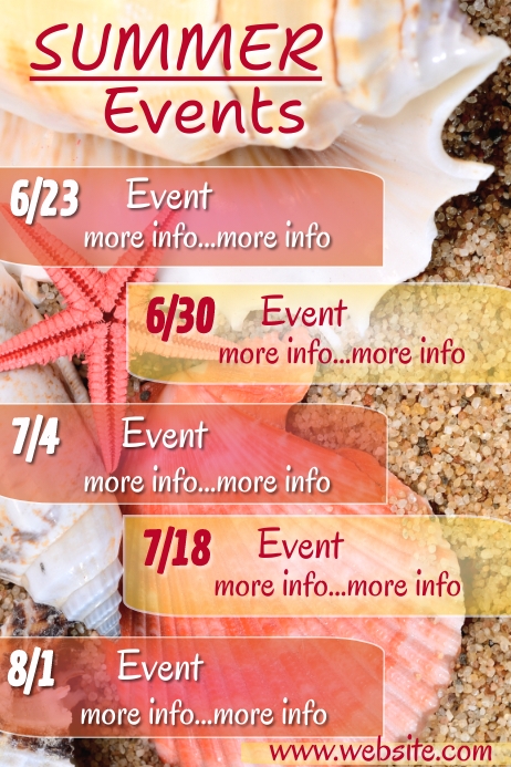 Summer Calendar Template | PosterMyWall