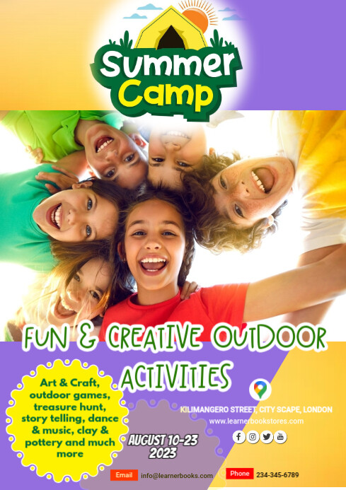 SUMMER CAMO FLYER A4 Template | PosterMyWall
