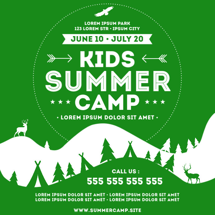 SUMMER CAMP BANNER Template | PosterMyWall