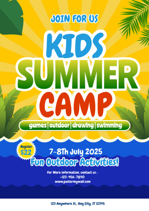 Modèle summer camp | PosterMyWall