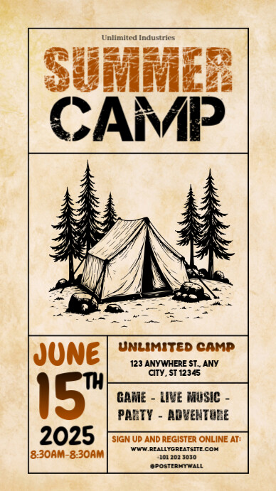 Summer Camp เทมเพลต | PosterMyWall
