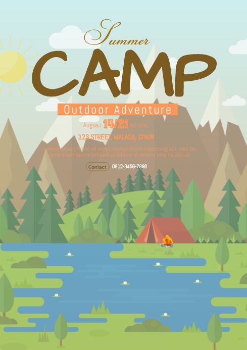 summer camp flyer Template | PosterMyWall