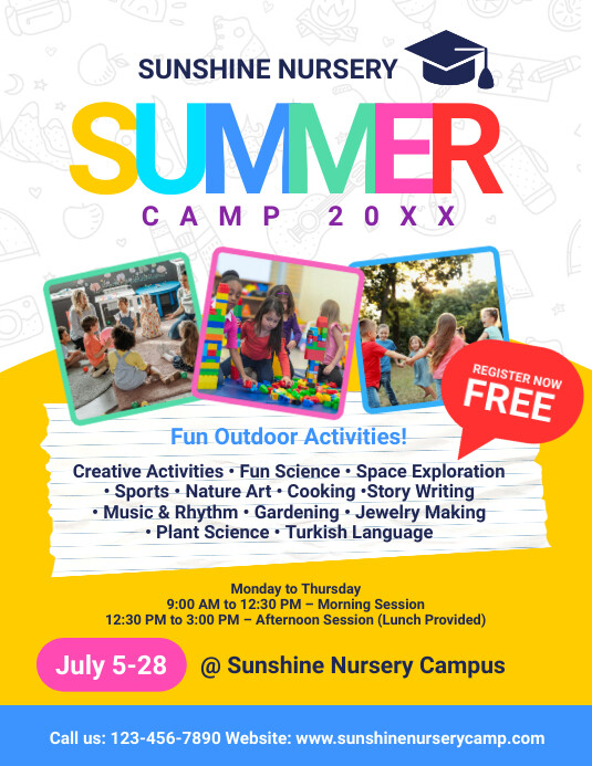 Summer Camp Flyer Poster Template | PosterMyWall