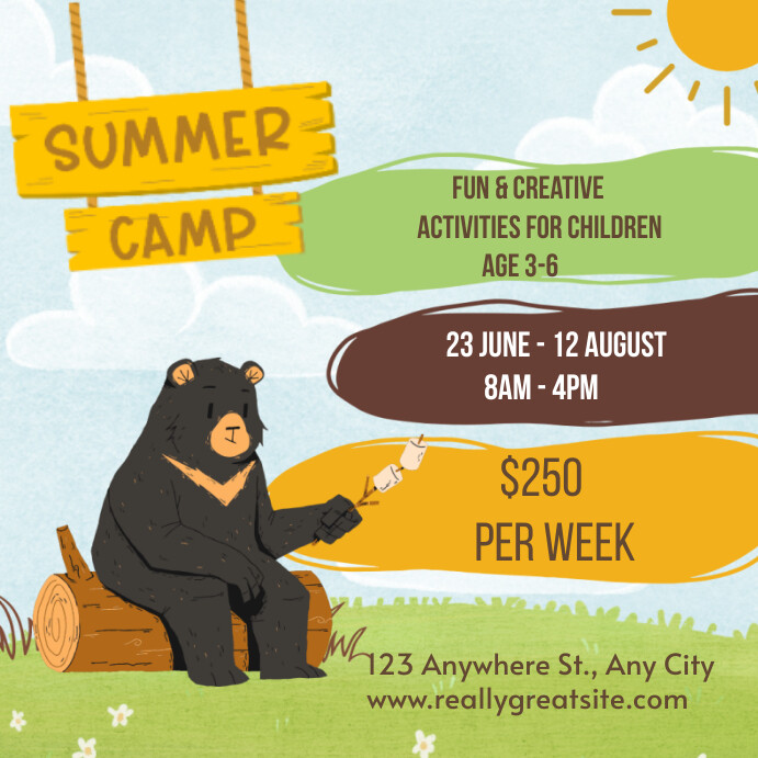 Summer Camp Instagram Post 2024 Templat | PosterMyWall