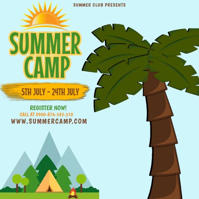 Summer Camp Instagram Post Templat | PosterMyWall