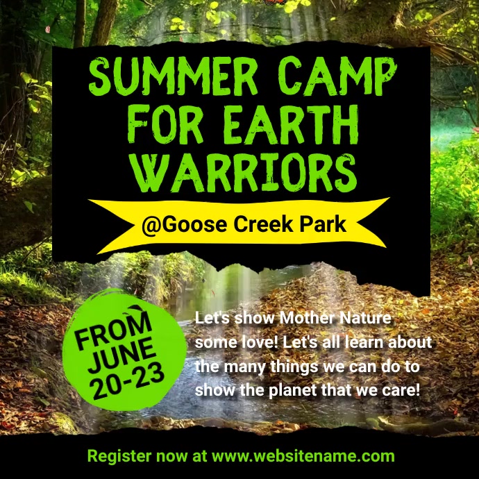 Plantilla de Summer Camp Instagram Post | PosterMyWall