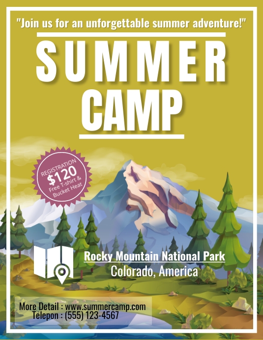 Summer Camp Pamflet Template | PosterMyWall