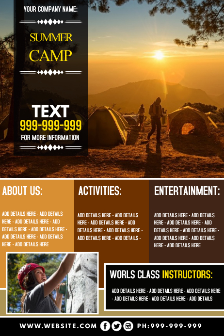 Summer Camp Poster Template | PosterMyWall