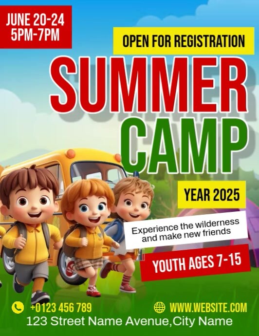 Summer Camp Year 2025 Template | PosterMyWall