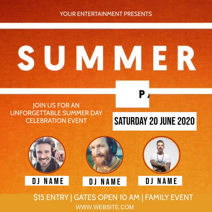 Summer Celebration Event AD Template | PosterMyWall