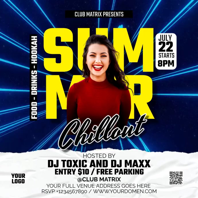 Summer chillout Template | PosterMyWall