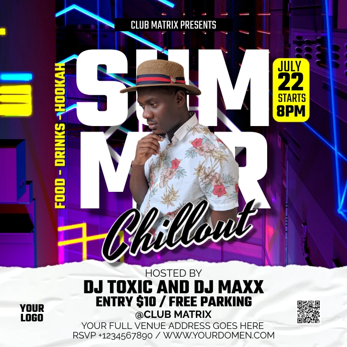 Summer chillout Template | PosterMyWall
