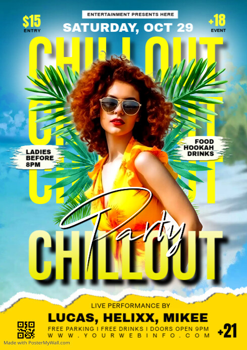 SUMMER CHILLOUT Template | PosterMyWall