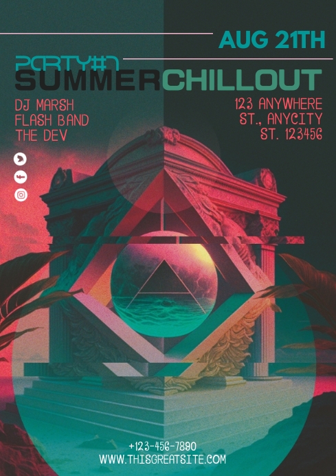 Summer Chillout Party Template | PosterMyWall