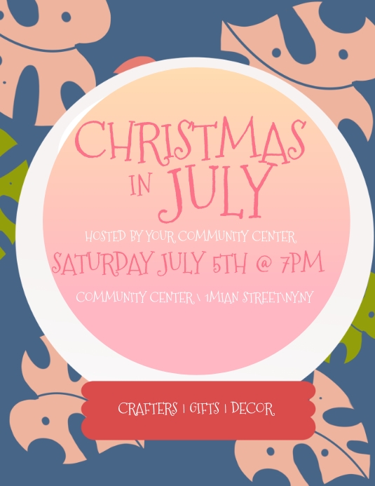 Summer Christmas July Event Flyer Template | PosterMyWall