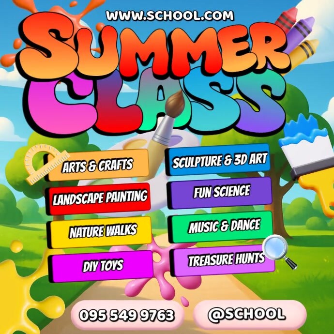 Summer Class Activities Template | PosterMyWall