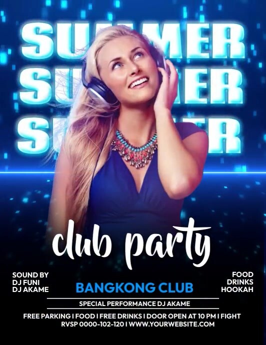 Summer Club Party Ads Template | PosterMyWall