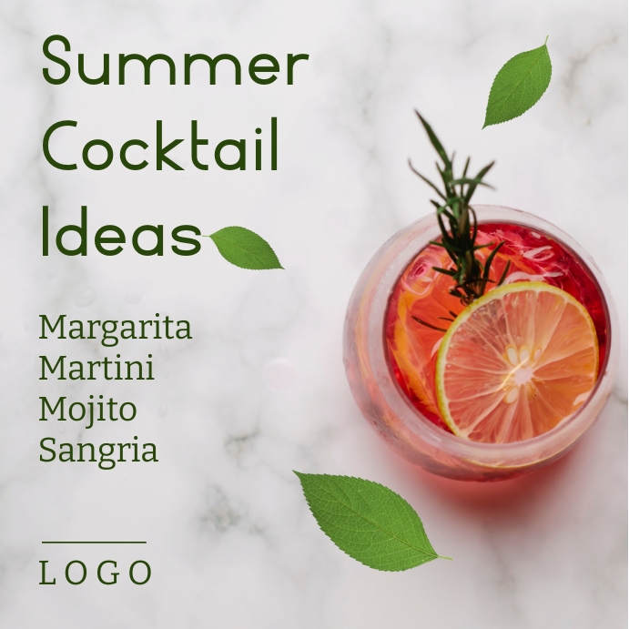 Summer Cocktail Instagram Template | PosterMyWall