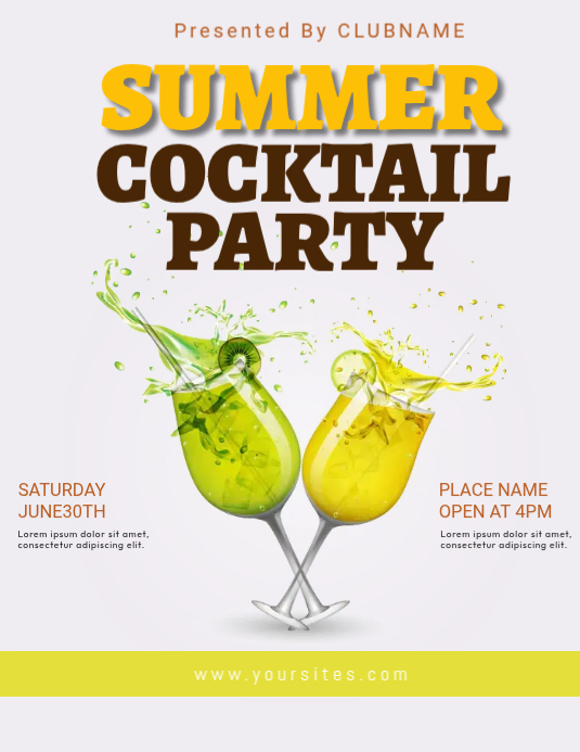 Summer Coctail Lemon Flavor Flyer Template | PosterMyWall