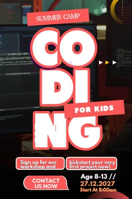 Summer Coding For Kids Template | PosterMyWall