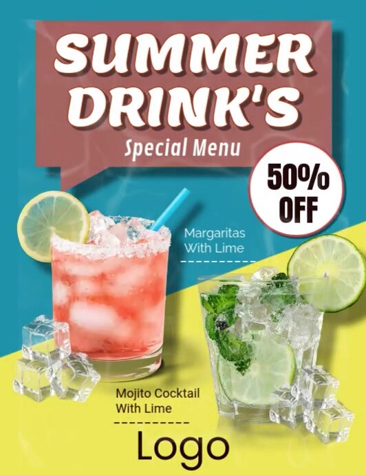 Copy of Summer Cold Drink customisable templates (1) | PosterMyWall