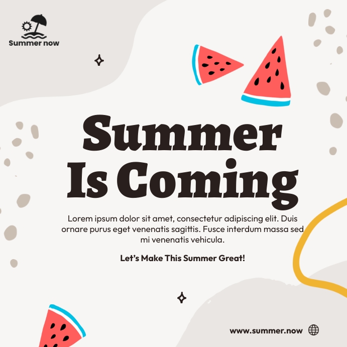 Copy of Summer Coming | PosterMyWall
