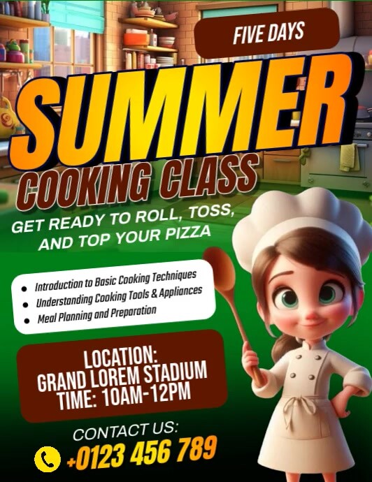 Copy of Summer Cooking Class | PosterMyWall