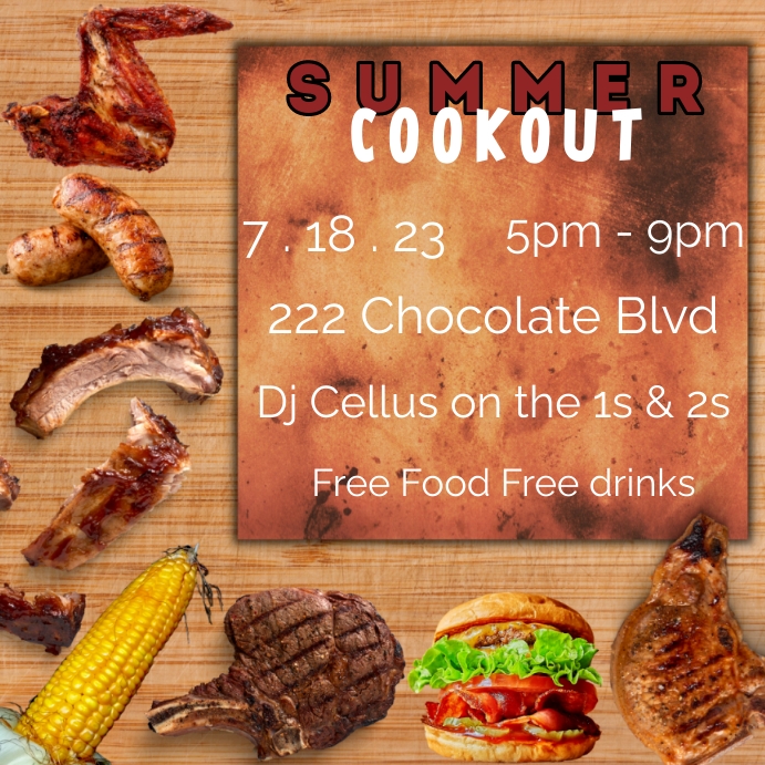 summer cookout Template | PosterMyWall