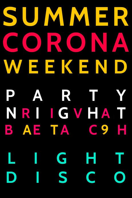 Summer Corona Freedom Party Poster Template | PosterMyWall
