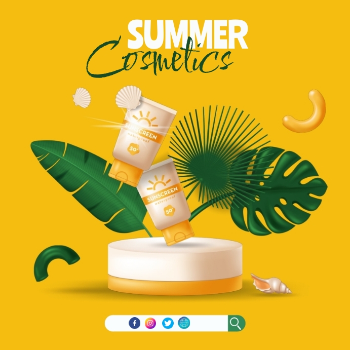 SUMMER COSMETICS Template | PosterMyWall