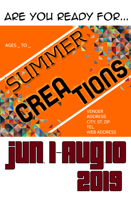 SUMMER CREATIONS Template | PosterMyWall