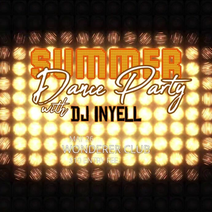 Plantilla de Summer dance partry cideo template | PosterMyWall