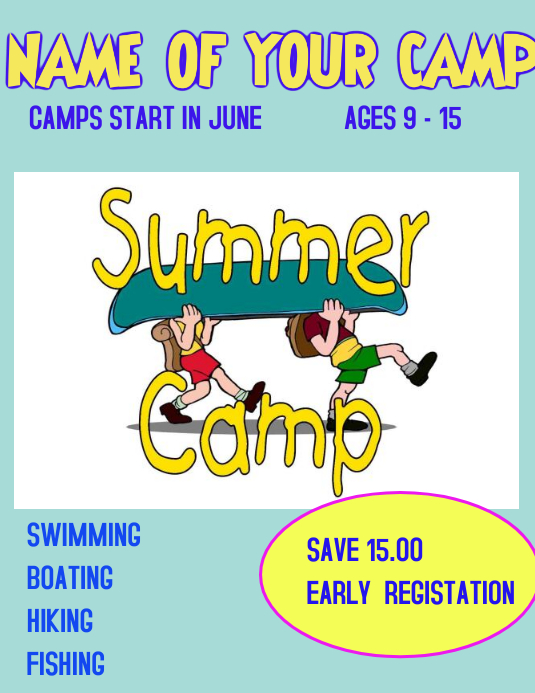 SUMMER DAY CAMP DAY CAMP Template | PosterMyWall