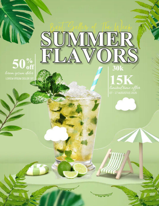 Summer Drink Flyer Template | PosterMyWall
