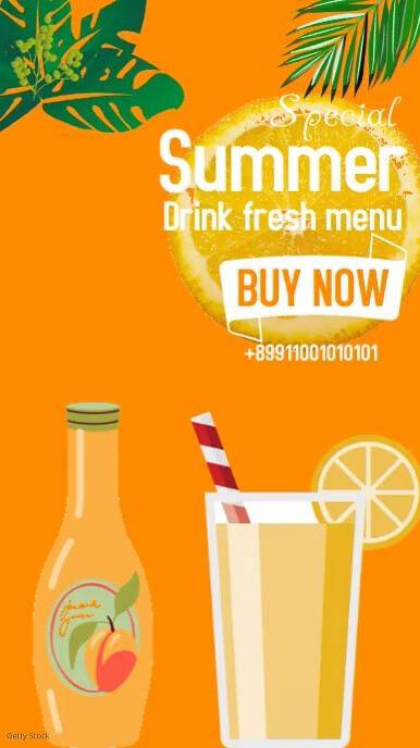 Summer drink menu Template | PosterMyWall