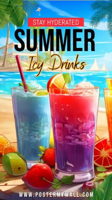 Summer Drink Post Template | PosterMyWall