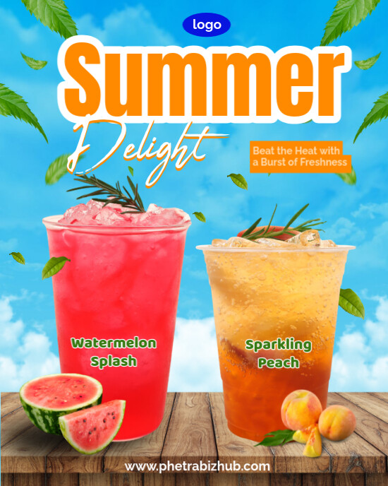 Summer Drink Promotion Template | PosterMyWall