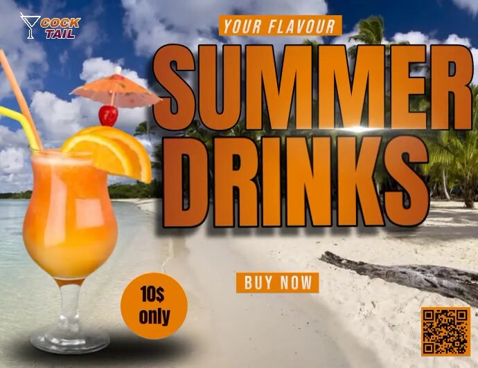 Summer Drinks Ads Template | PosterMyWall